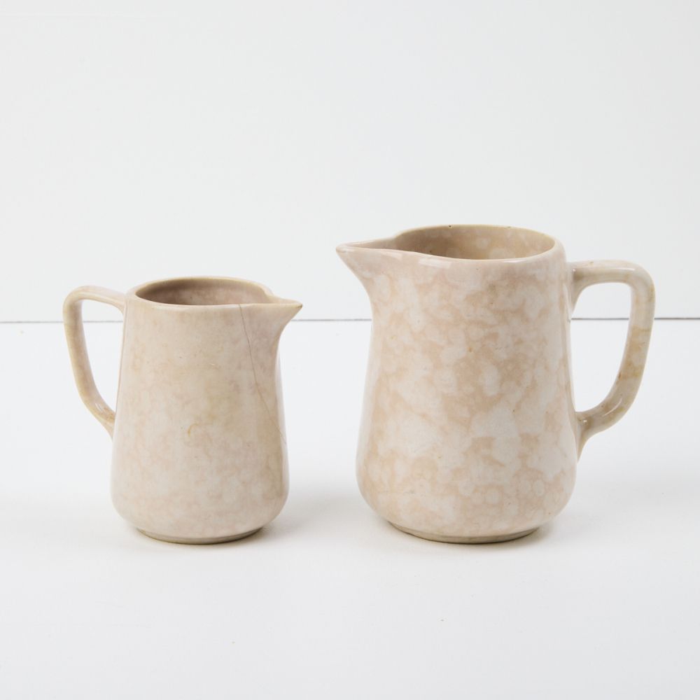 Pair of Temuka Trickle Glaze Jugs with Light Pink - Temuka - Ceramics