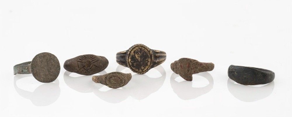 Assorted Roman Rings: Bronze and Silver Collection - Roman - Antiquities