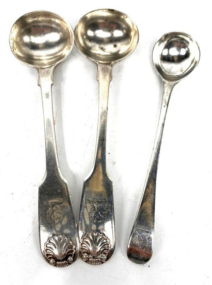 Victorian Sterling Silver Condiment Spoons with Georgian Spoon, London ...