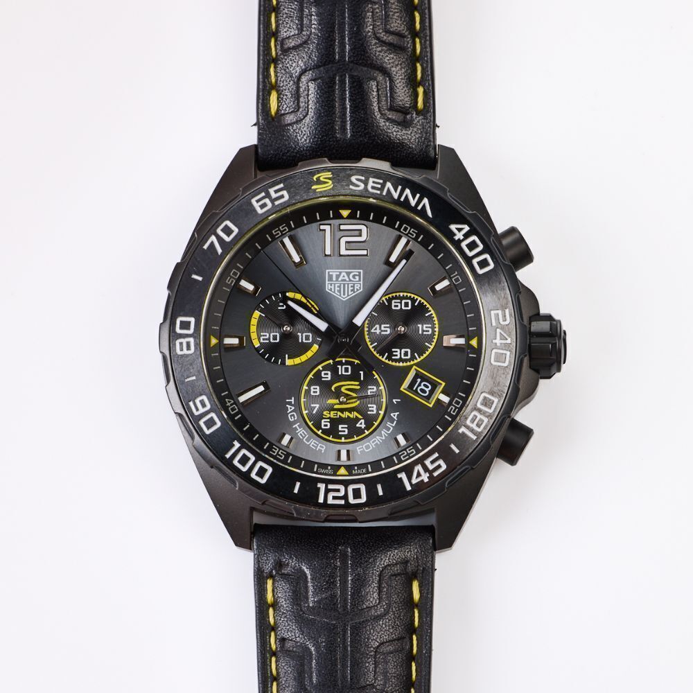TAG Heuer Senna Edition Quartz Chronograph 43mm DLC Watch - Watches ...